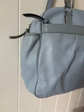 Coach | Bags | Coach Addison Sky Blue Leather Tote F8374 Purse Diaper ...